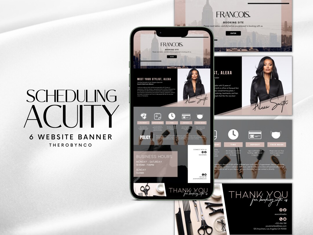 DIY Acuity Site, Acuity Scheduling Banner Templates, Booking Site ...