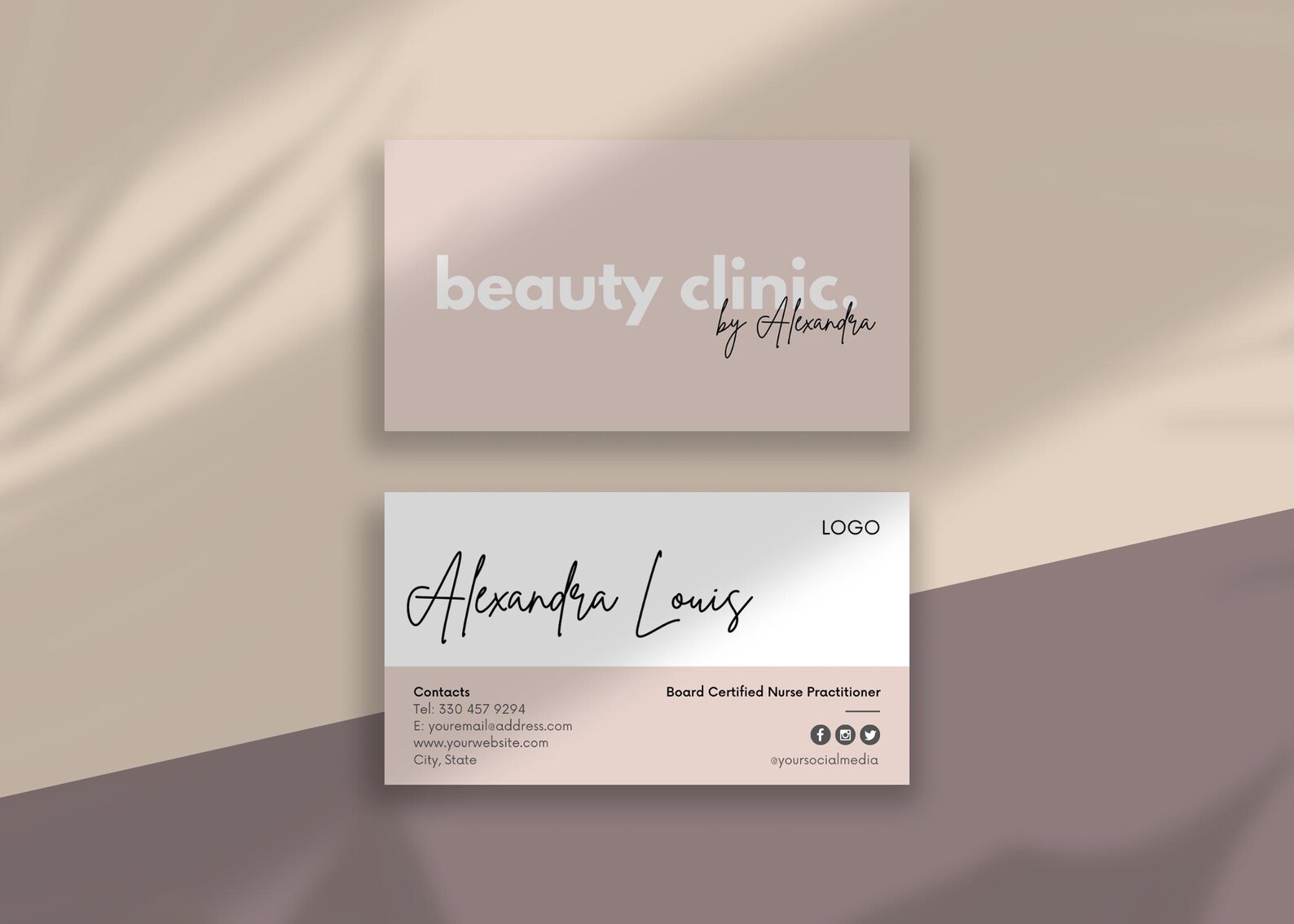 DIY Nurse Injector Certified Business Card Templates Design, Editable ...