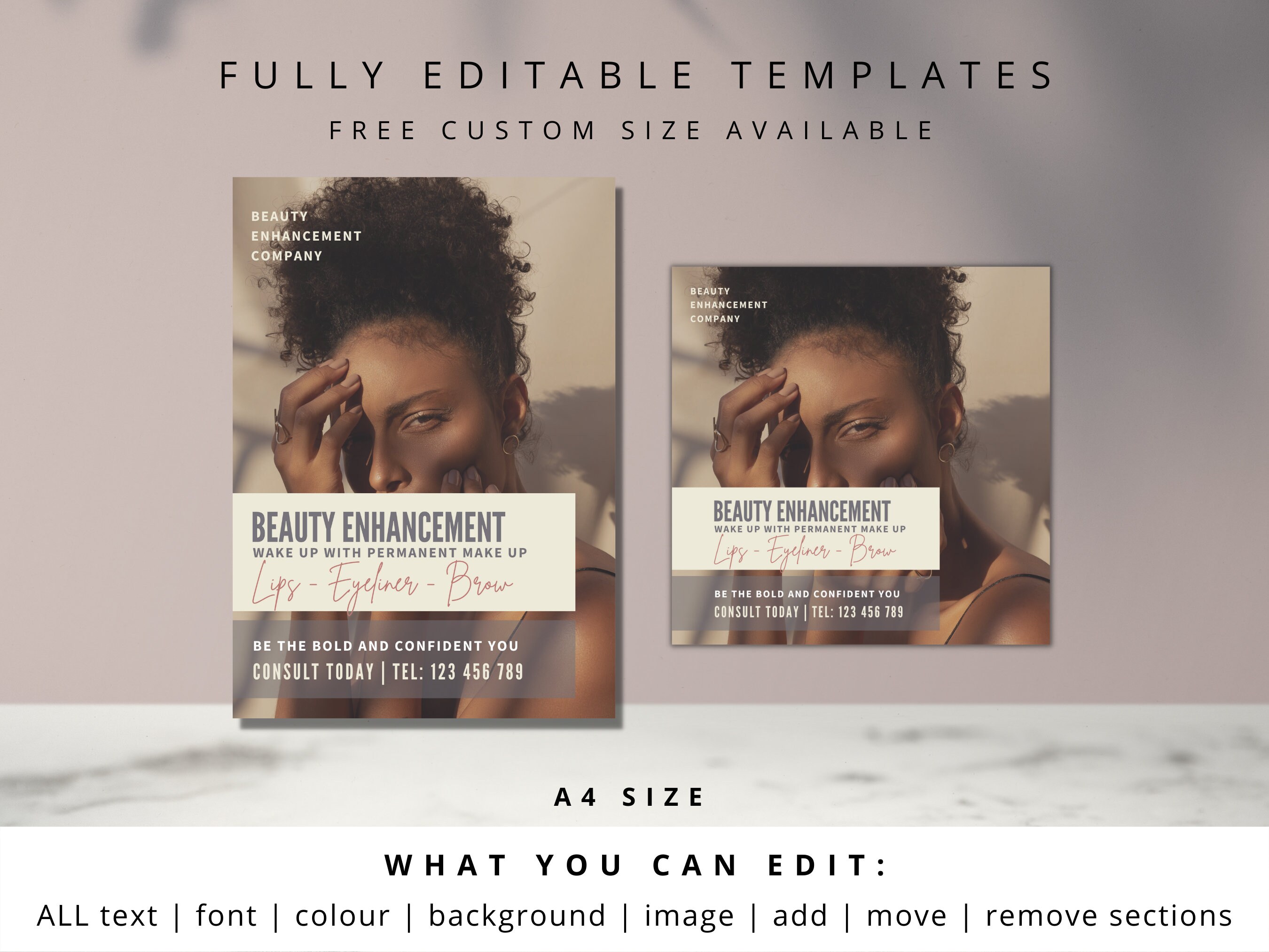 Brand Awareness Flyer Promotion Ads Beauty Enhancement - Etsy