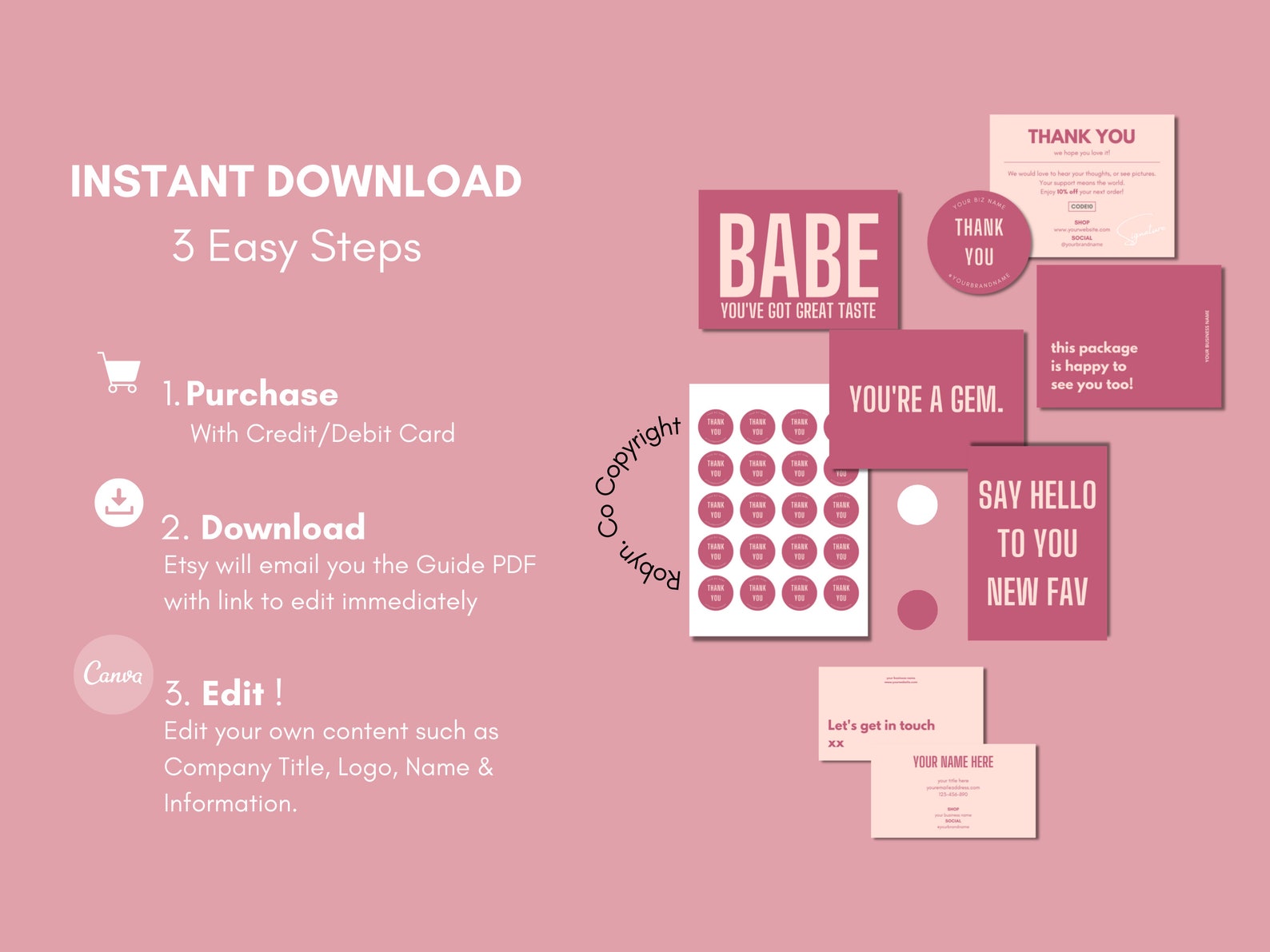 Large Branding Kit Set 10 Templates Business Kit Branding - Etsy