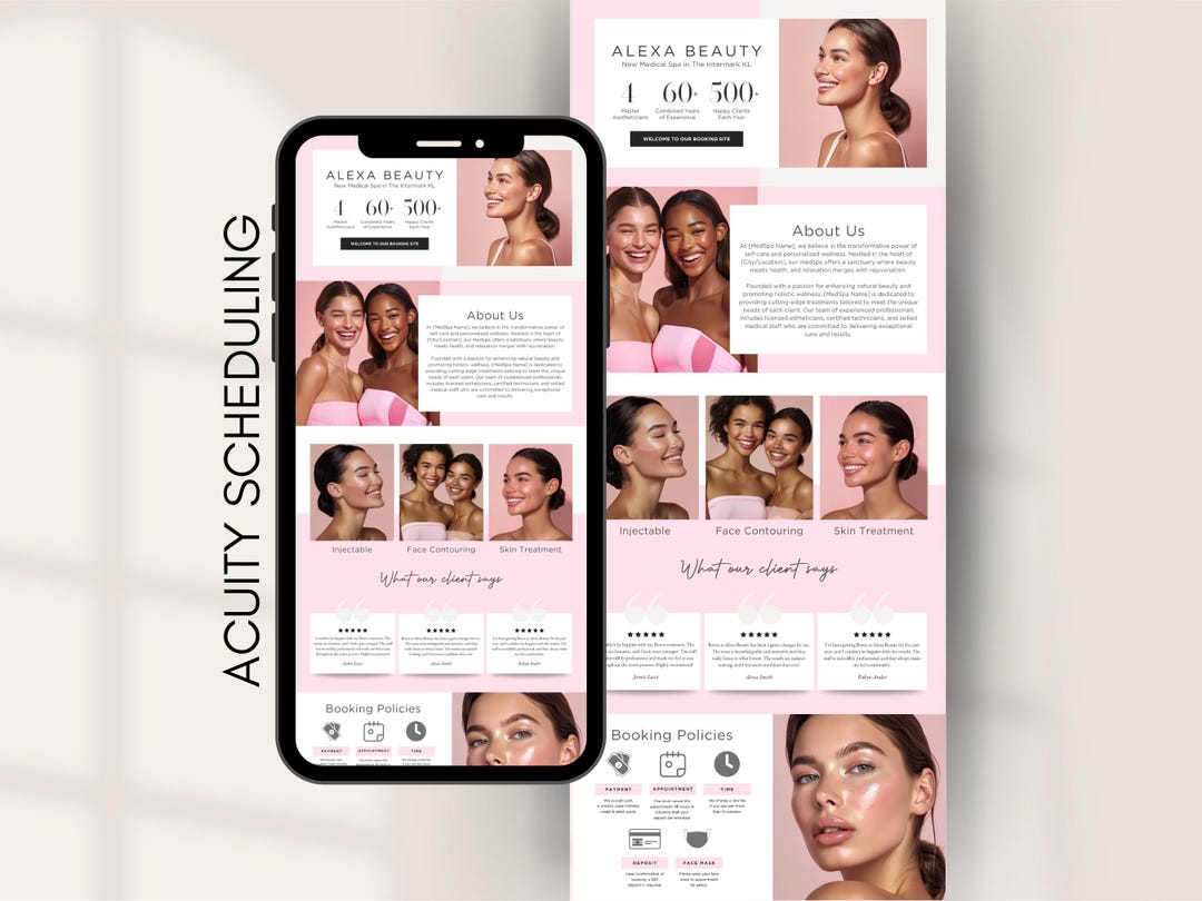 Esthetician Acuity Scheduling Template Esthetician Acuity Booking Site ...