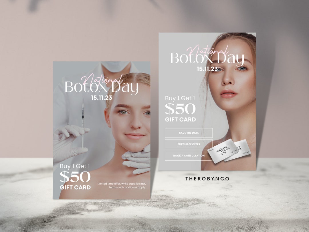 DIY National Botox's Day Filler Beauty Flyer Templates Design Brand ...