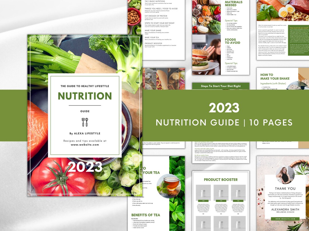 DIY Nutrition 2023 Guide Templates Design Book Healthy - Etsy