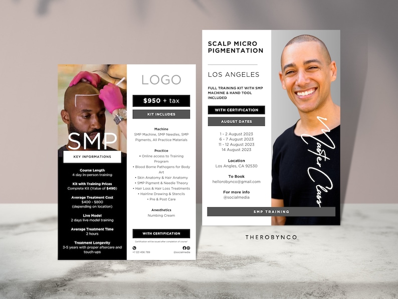 DIY SMP Training Flyer, Scalp Micropigmentation Flyer Templates Design ...