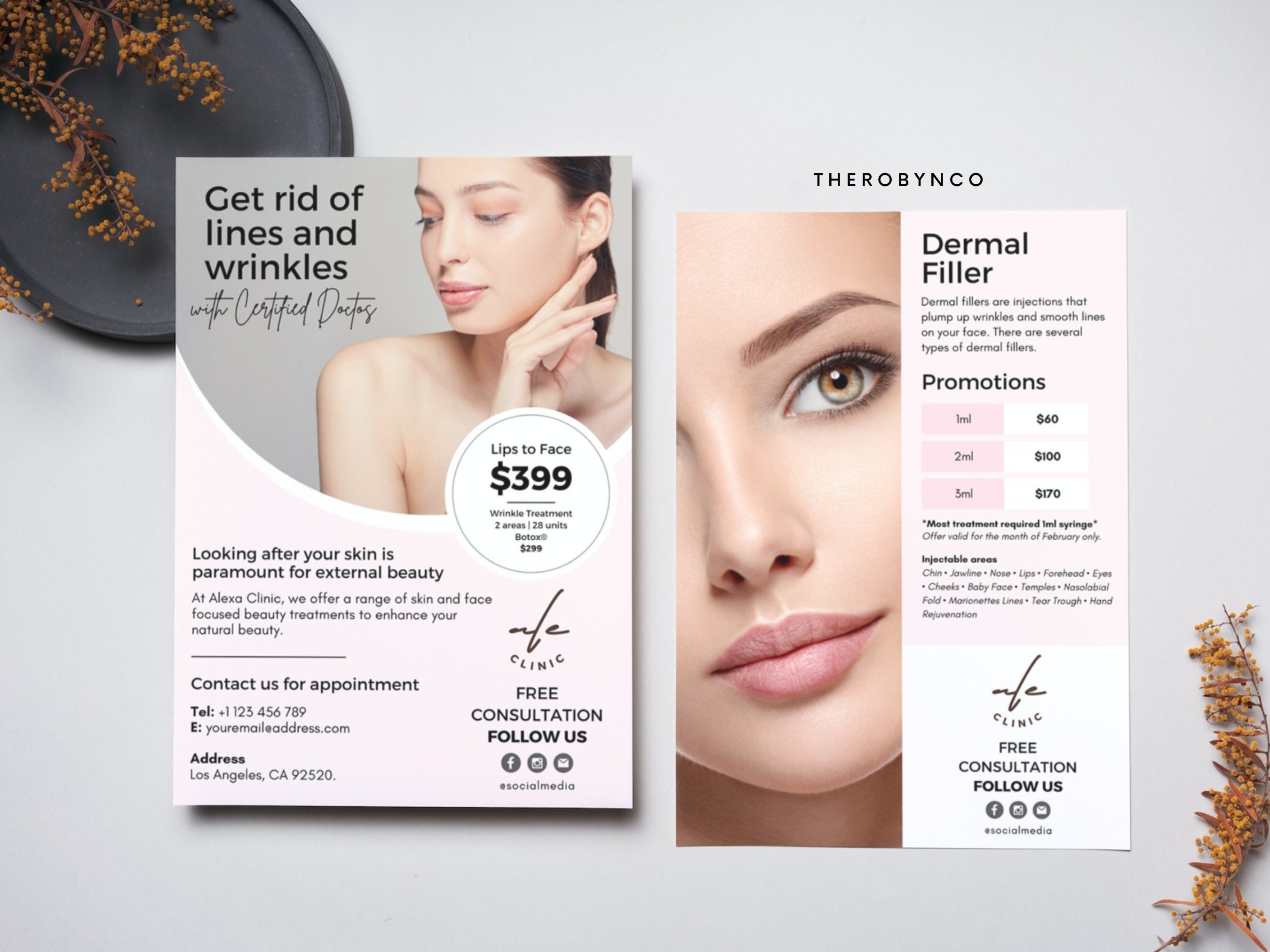 DIY Botox Dermal Filler Beauty Flyer Templates Design, Brand Awareness ...