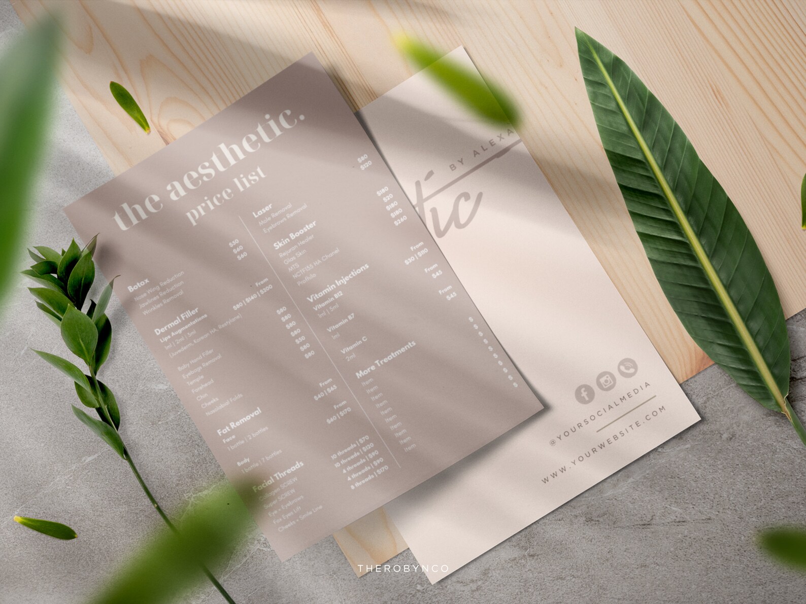 DIY Aesthetic Price List Design Templates, Pre Made Complete List ...