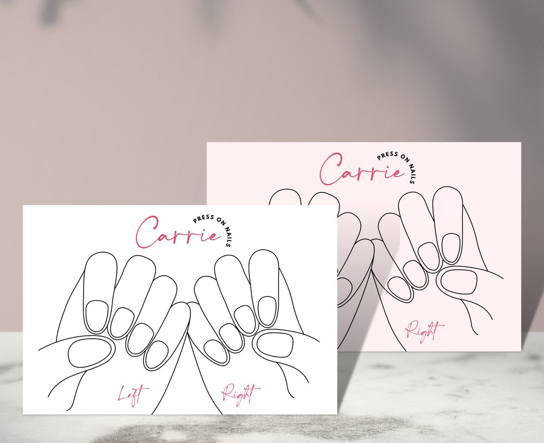 DIY Press on Nails Business Card Templates, Editable, Printable ...