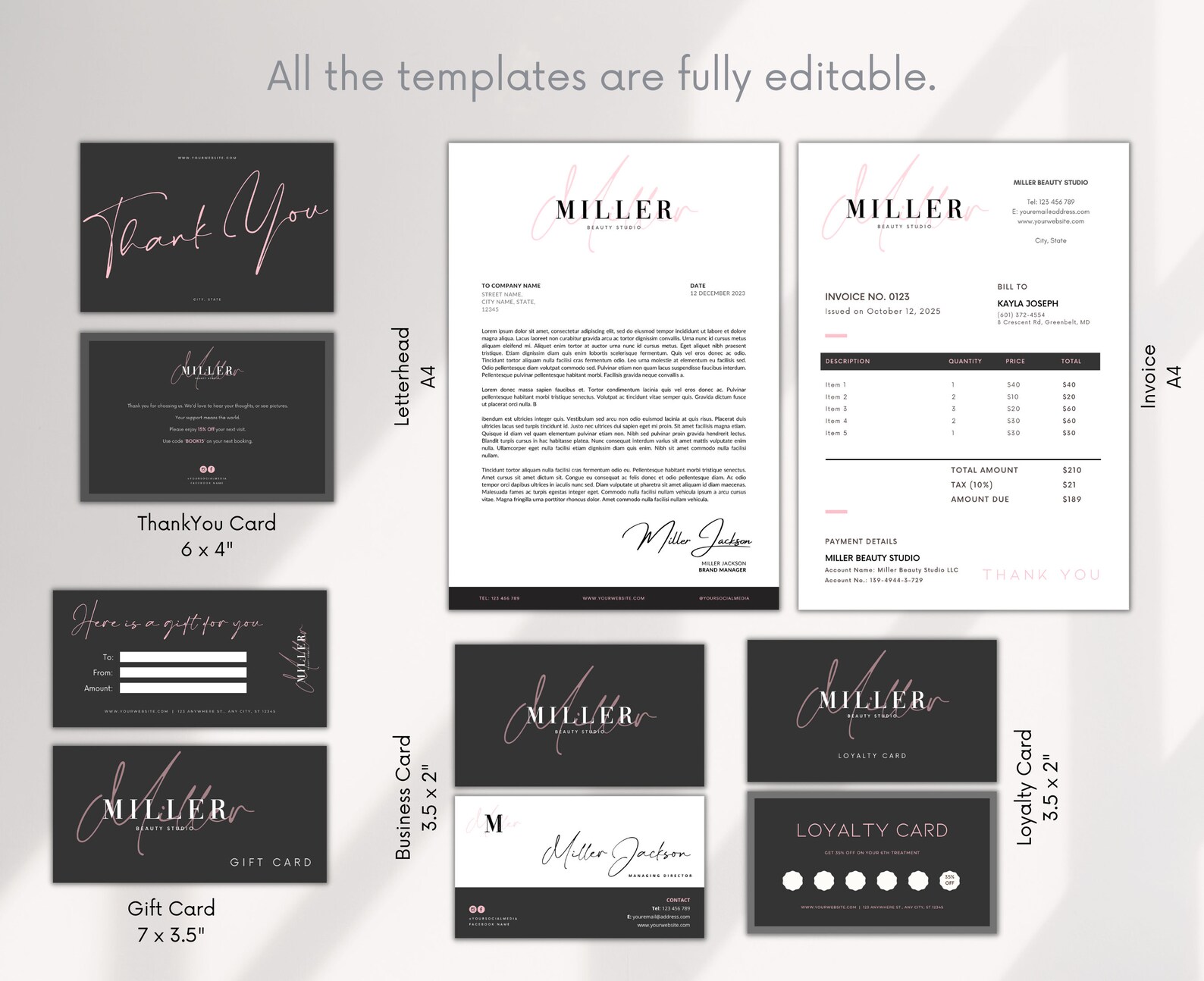 MIL 30 Large Branding Kit Set Bundle Templates Editable - Etsy