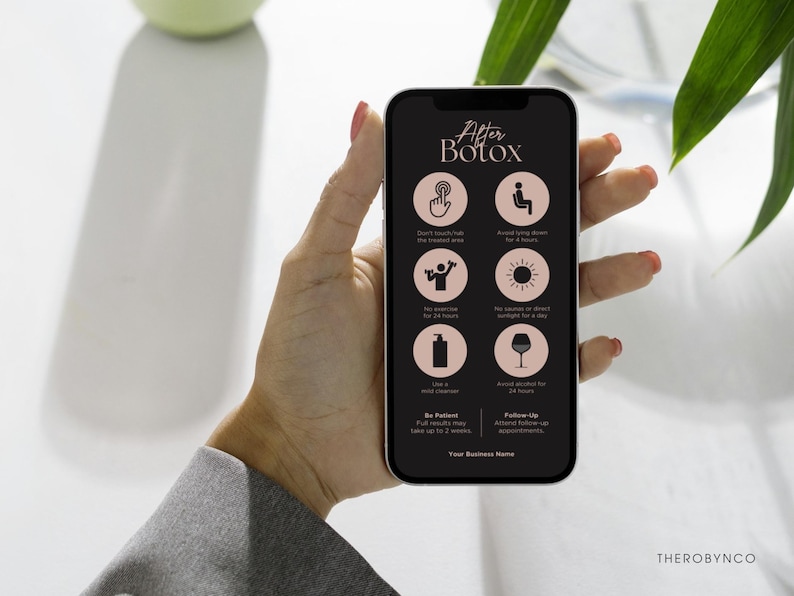 Digital Botox Filler Pre & Aftercare Card Design Mini Templates ...