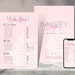 Pink Bakery Shop Price List Templates Editable Printable | Etsy