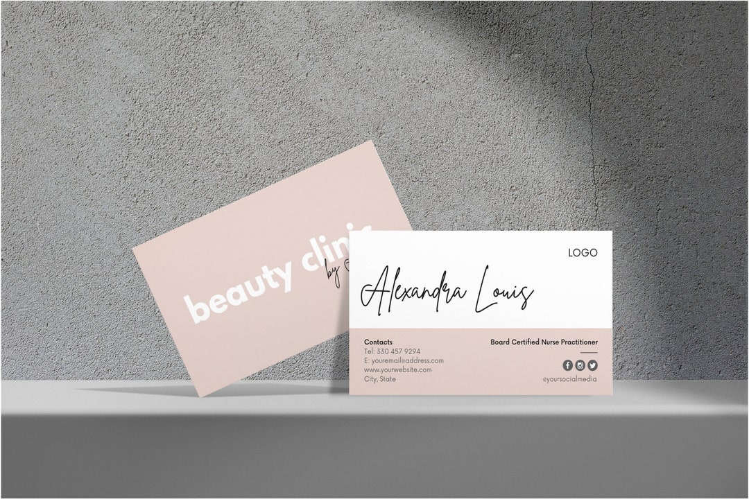 DIY Nurse Injector Certified Business Card Templates Design, Editable ...