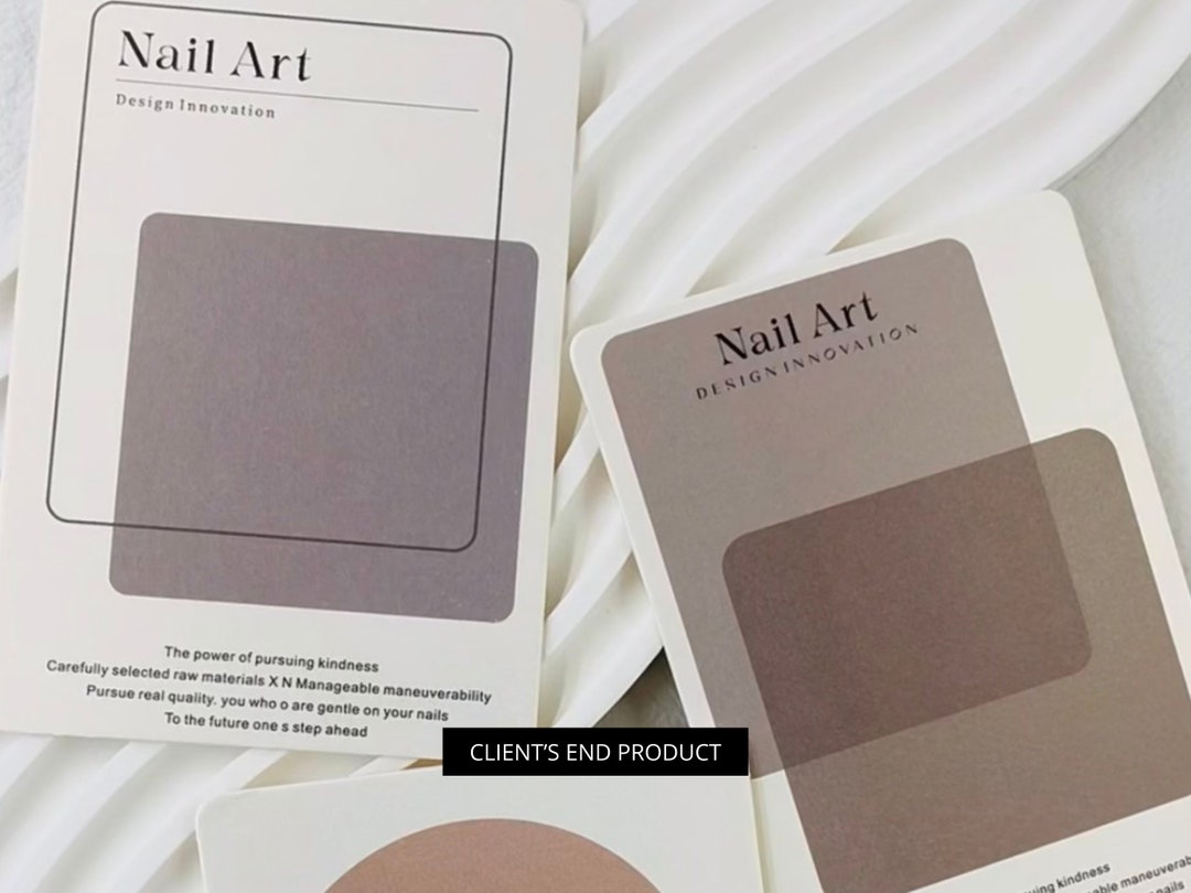 DIY Press on Nails Product Card Templates, Instructions How to Card ...