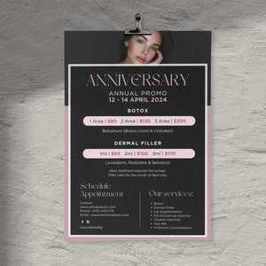 DIY Botox Dermal Filler Beauty Flyer Templates Design, Anniversary ...
