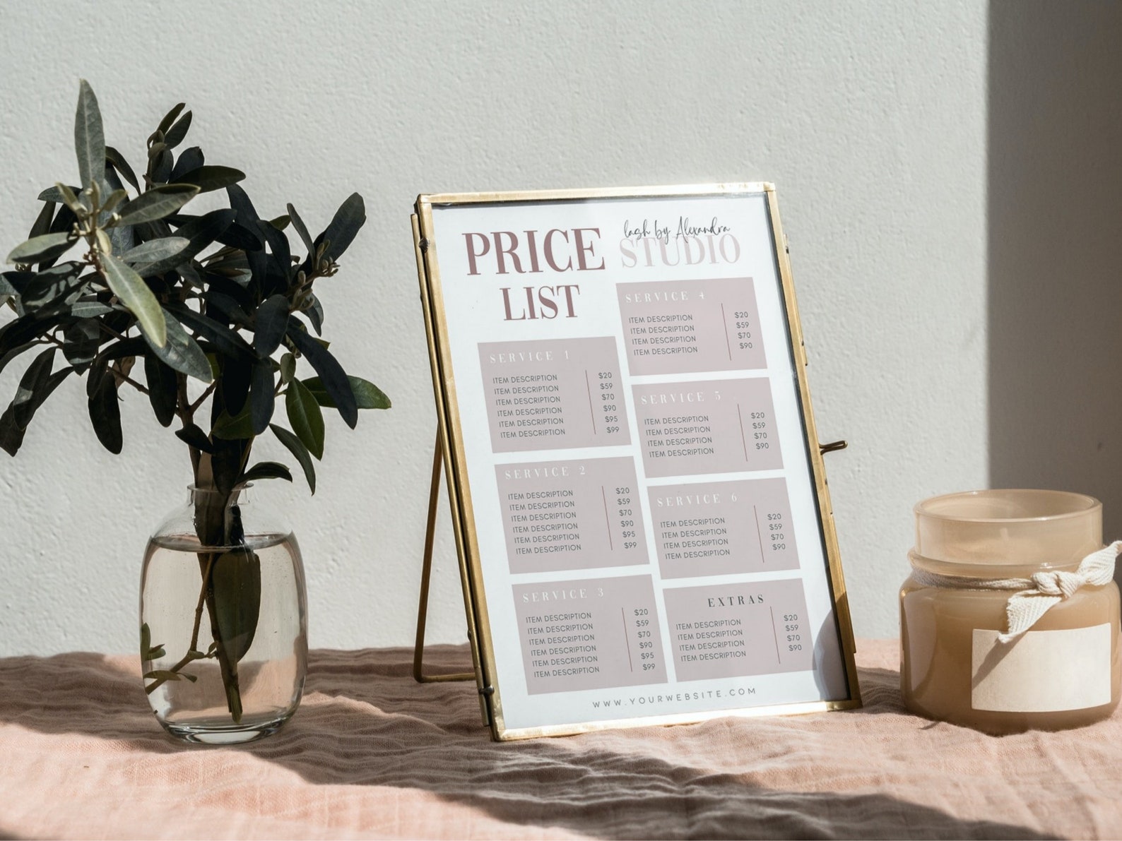 DIY Price List Templates Editable Printable More Listing - Etsy