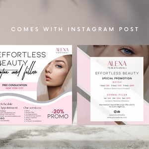DIY Botox Dermal Filler Beauty Flyer Templates Design, Brand Awareness ...