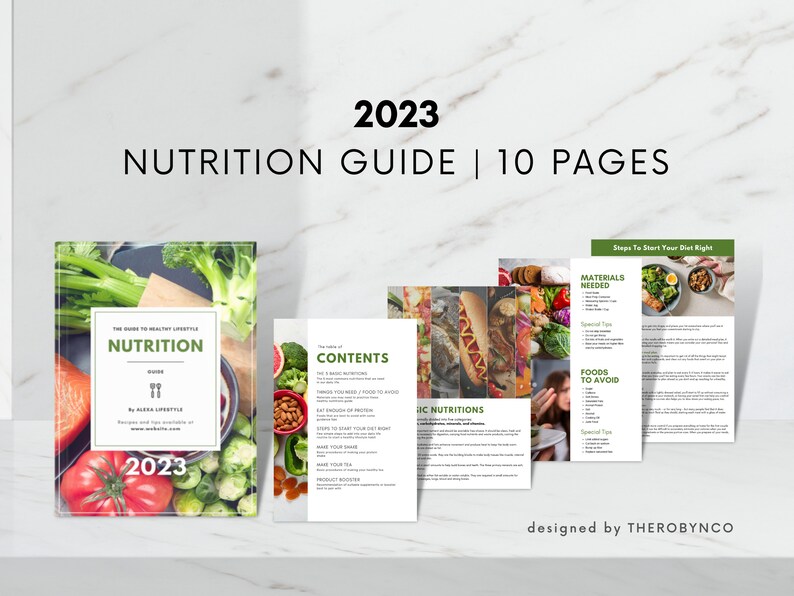 DIY Nutrition 2023 Guide Templates Design Book Healthy - Etsy