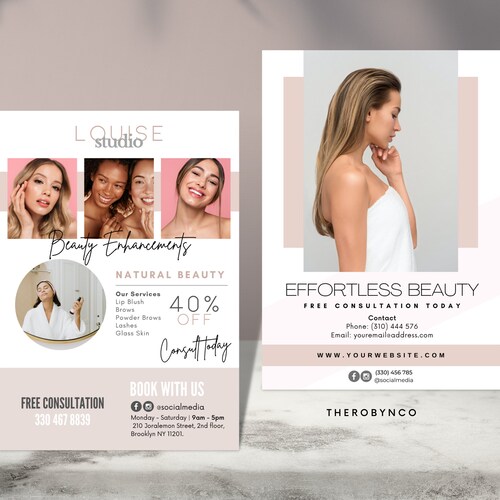 DIY Botox Filler Promotion Beauty Flyer Templates Editable - Etsy