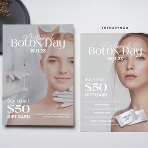 DIY National Botox's Day Filler Beauty Flyer Templates Design Brand ...