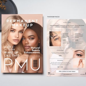 PMU Beauty Flyer Brand Awareness Templates, Hair Nail Makeup Salon ...
