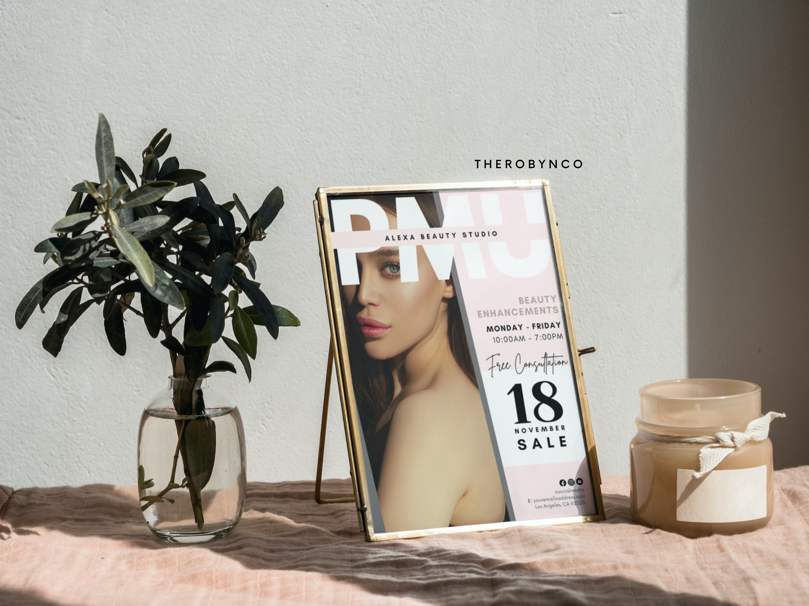 PMU Beauty Flyer Brand Awareness Templates, Hair Nail Makeup Salon ...