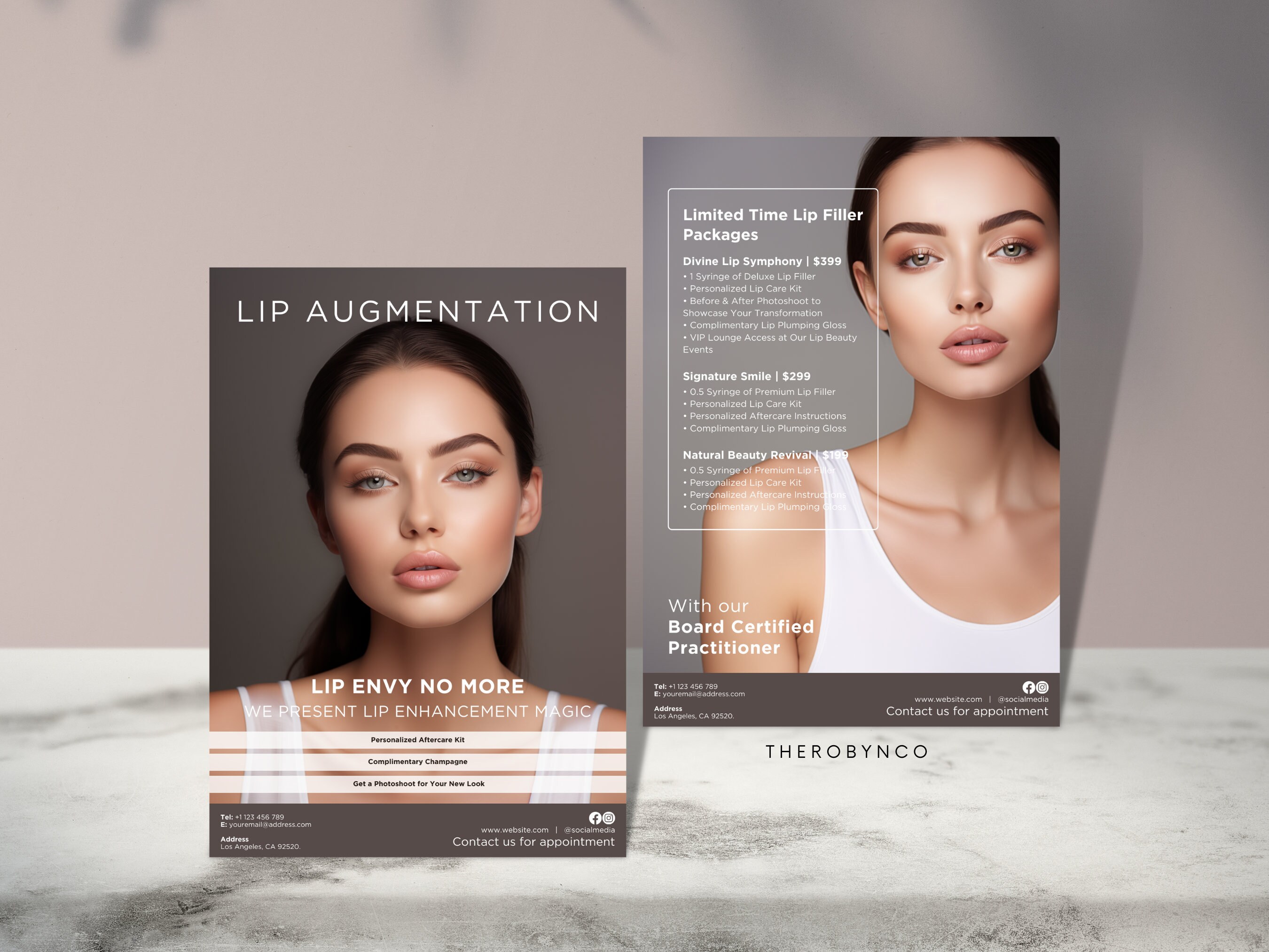 DIY Lip Filler Package Flyer Templates Design, Lip Augmentation ...