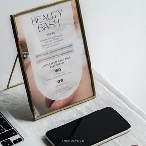 DIY Botox Party Event Beauty Flyer Templates Design, Editable Printable ...