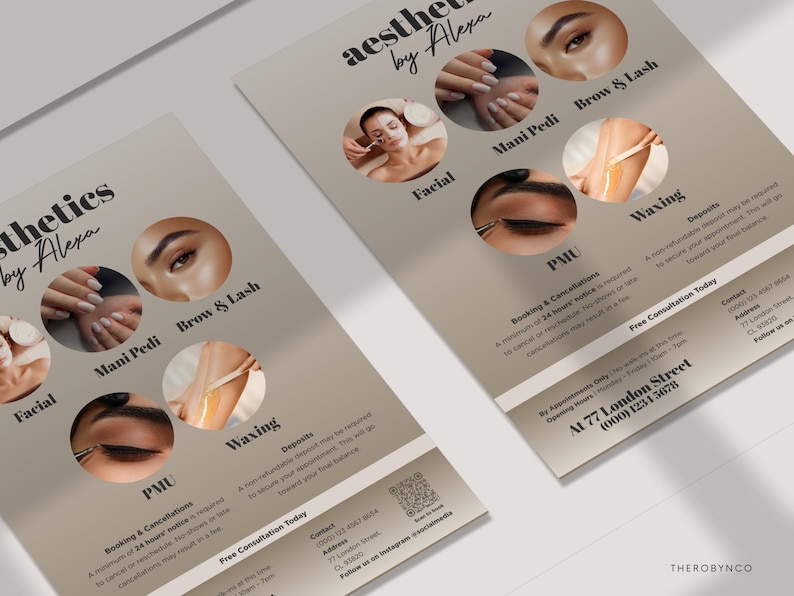 DIY Beauty Salon Flyer Templates Design, Hair Nail Makeup Salon ...