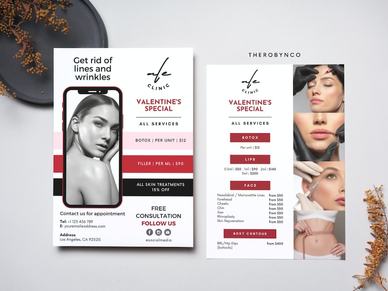 DIY Botox Dermal Filler Beauty Flyer Templates Design, Brand Awareness ...