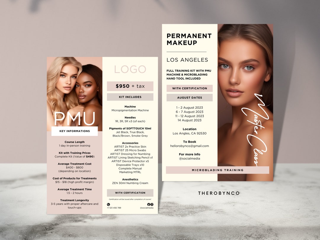 PMU Microblading Training Flyer Templates Design,master Class Course ...