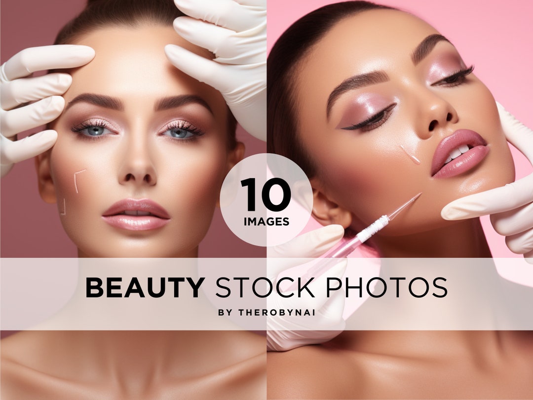 10 Stock Images - Beauty Botox Filler Model Stock Photos, Skincare Med ...