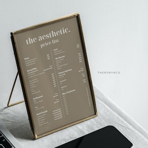 DIY Aesthetic Price List Design Templates, Pre Made Complete List ...