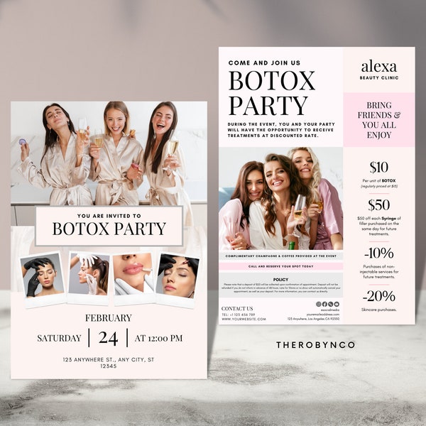 Botox Party Template - Etsy