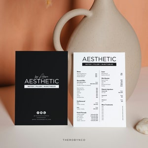 DIY Aesthetic Price List Design Templates, Pre Made Complete List ...