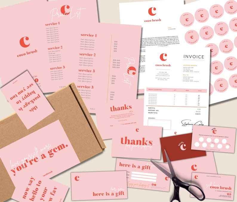 COCO 17+ Large Branding Kit Set Bundle Templates, Editable, Printable ...