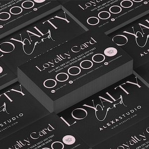 DIY Beauty Loyalty Card Templates Design, Beauty Business Card Royalty ...