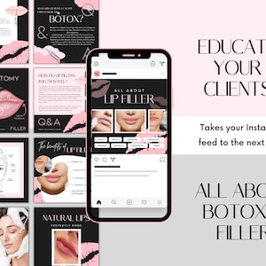 DIY 60 Botox and Filler Instagram Post Templates Content Design ...