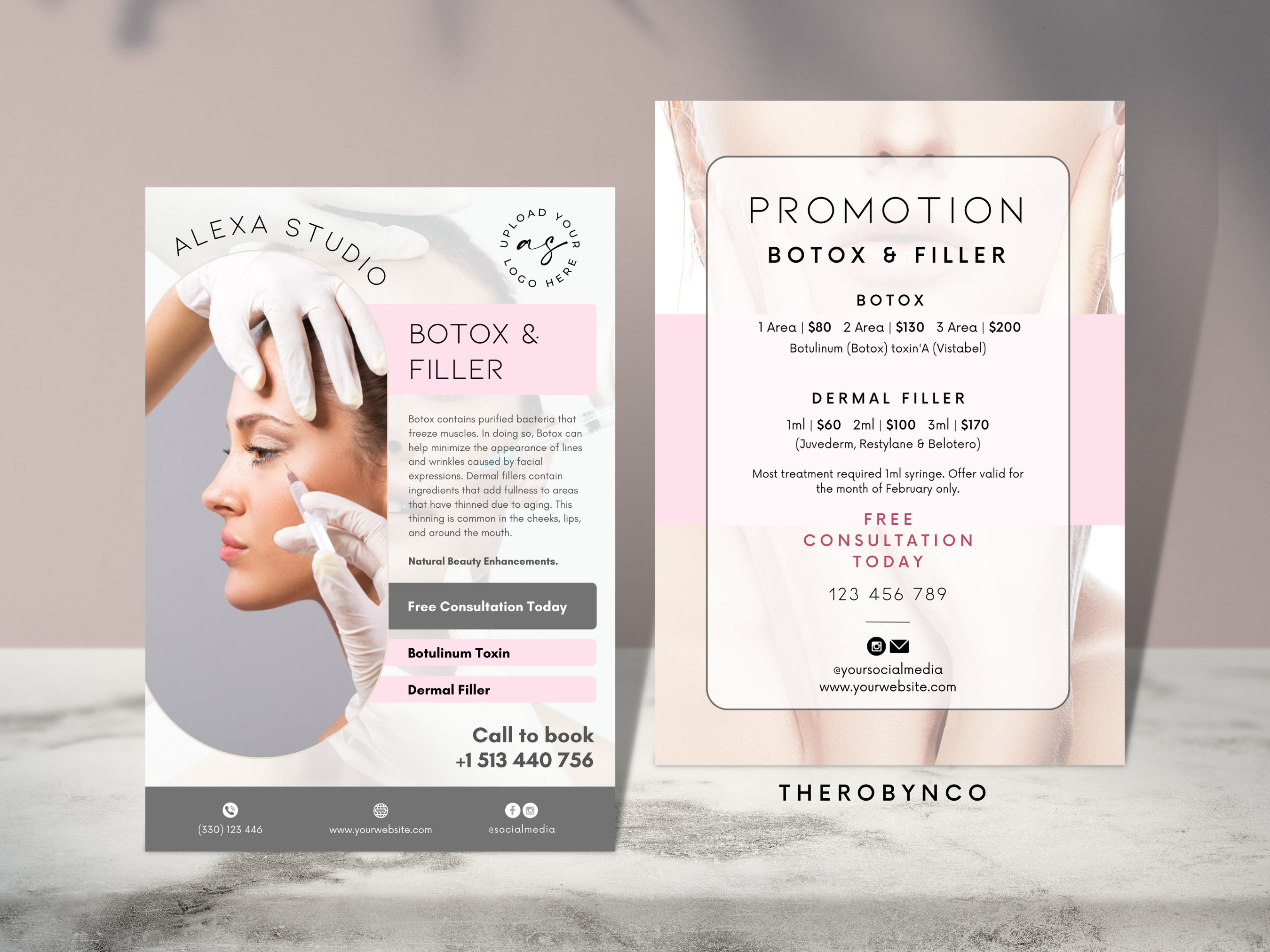 DIY Botox Dermal Filler Beauty Flyer Templates Design, Brand Awareness ...