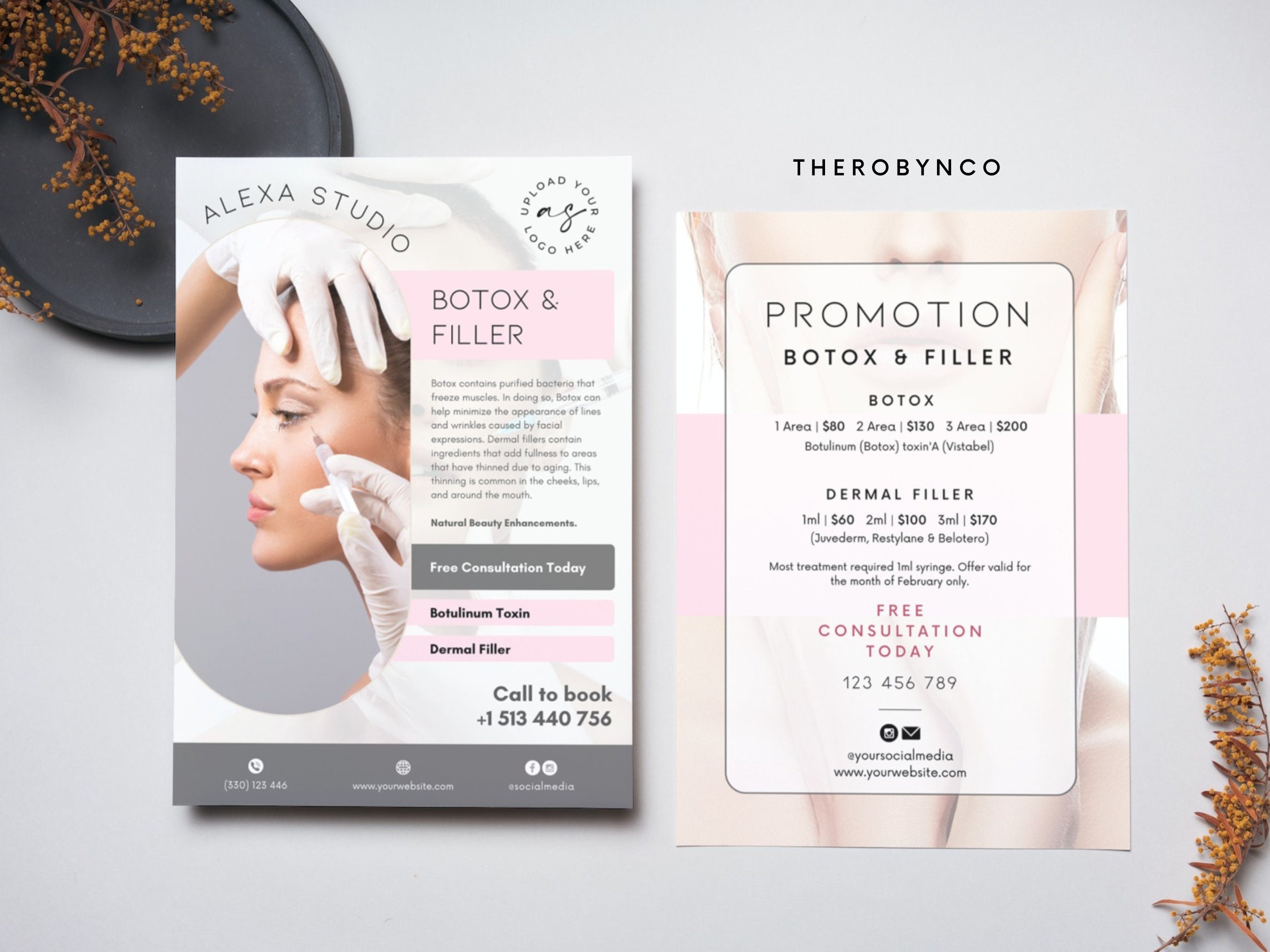 DIY Botox Dermal Filler Beauty Flyer Templates Design, Brand Awareness ...