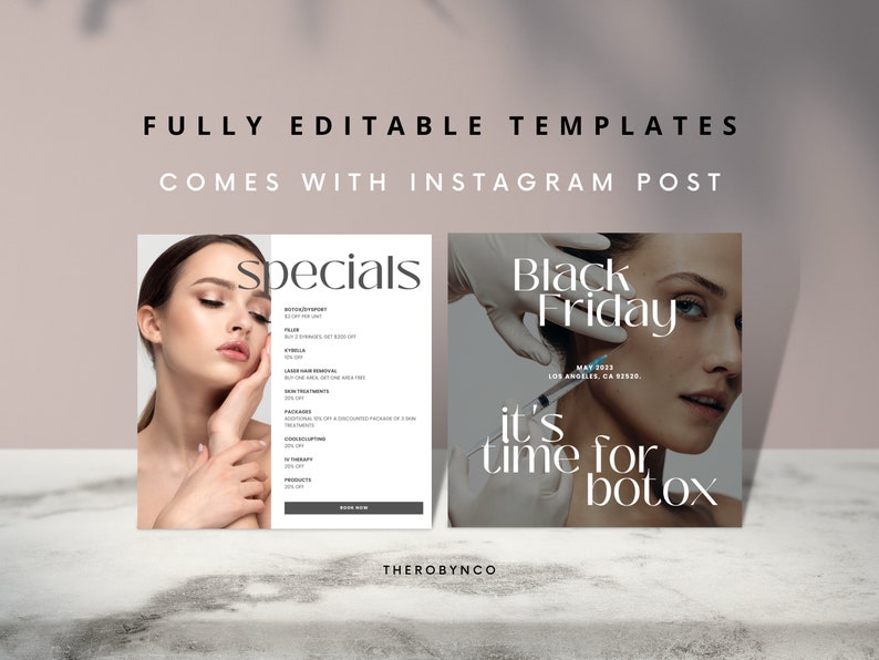 DIY Black Friday Botox Dermal Filler Beauty Flyer Templates Design ...