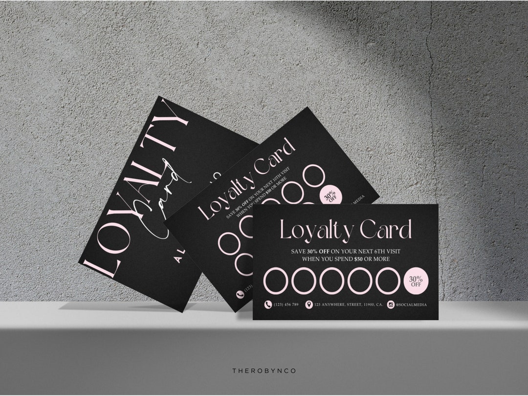 DIY Beauty Loyalty Card Templates Design, Beauty Business Card Royalty ...