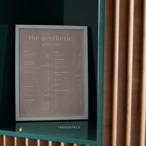 DIY Aesthetic Price List Design Templates, Pre Made Complete List ...
