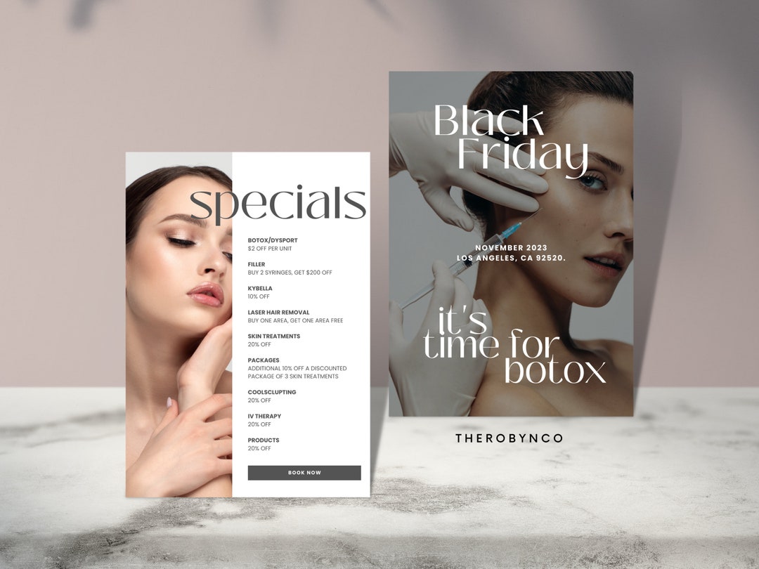 DIY Black Friday Botox Dermal Filler Beauty Flyer Templates Design ...
