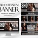 DIY Large Hair Extensions Website Banner Shopify Bundle Set - Etsy