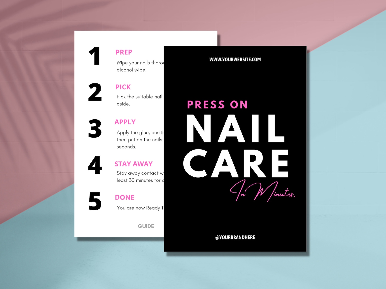 How to Apply Press on Nails Guide Templates Press on Nails - Etsy