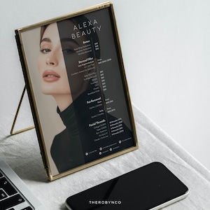 PMU Beauty Flyer Price List Templates Design Hair Nail Makeup Salon ...