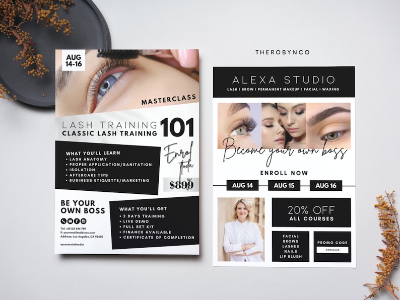 Masterclass Course Beauty Flyer Templates Editable Printable - Etsy