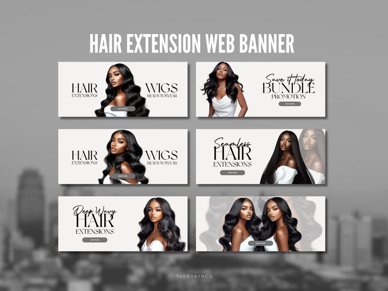 DIY Hair Extensions Website Banner Templates, Header Large Banner, Hair ...