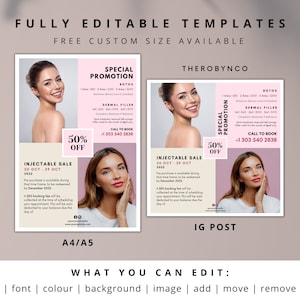DIY Botox Dermal Filler Beauty Flyer Templates Design, Brand Awareness ...
