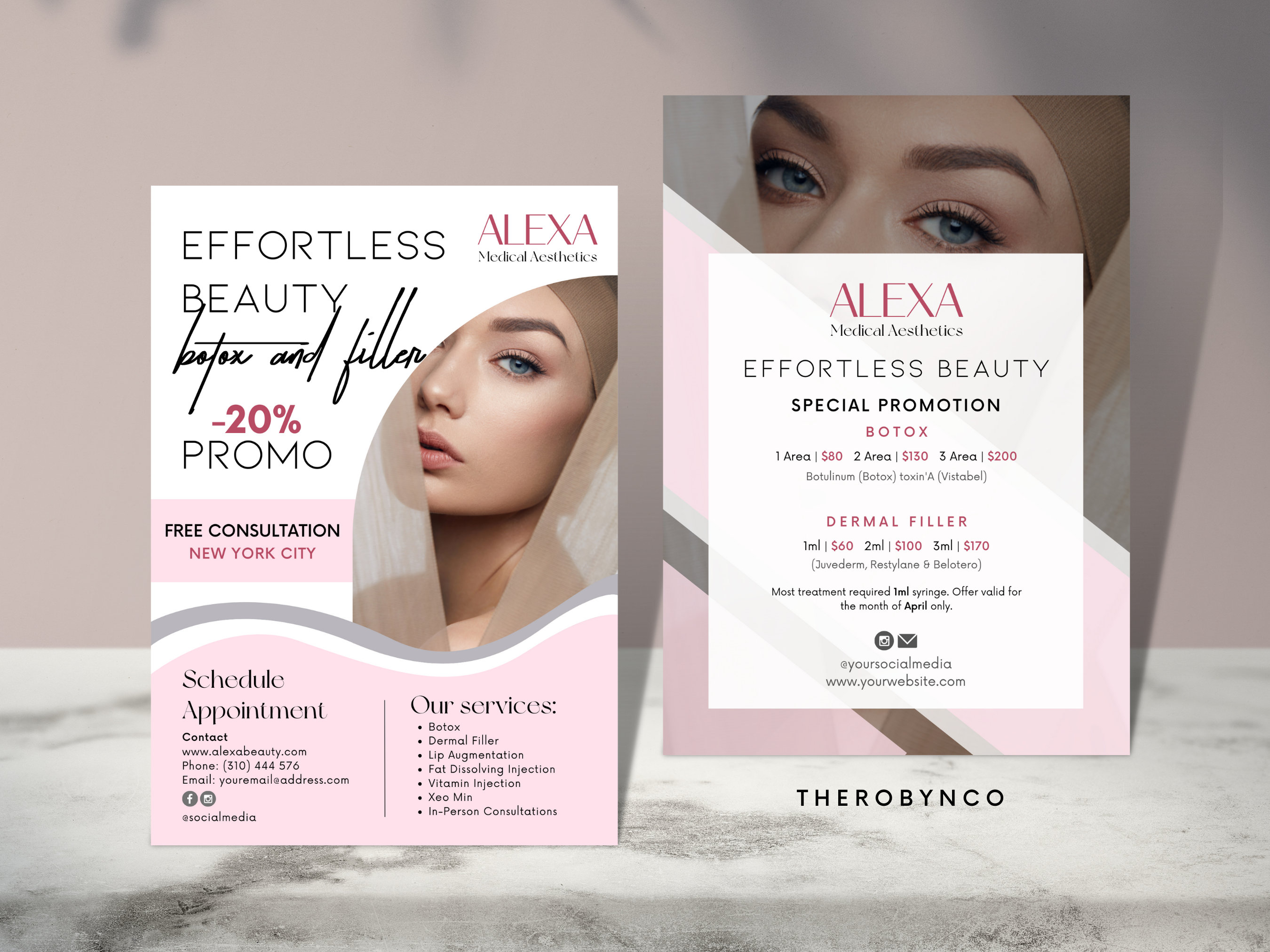 DIY Botox Dermal Filler Beauty Flyer Templates Design Brand - Etsy UK