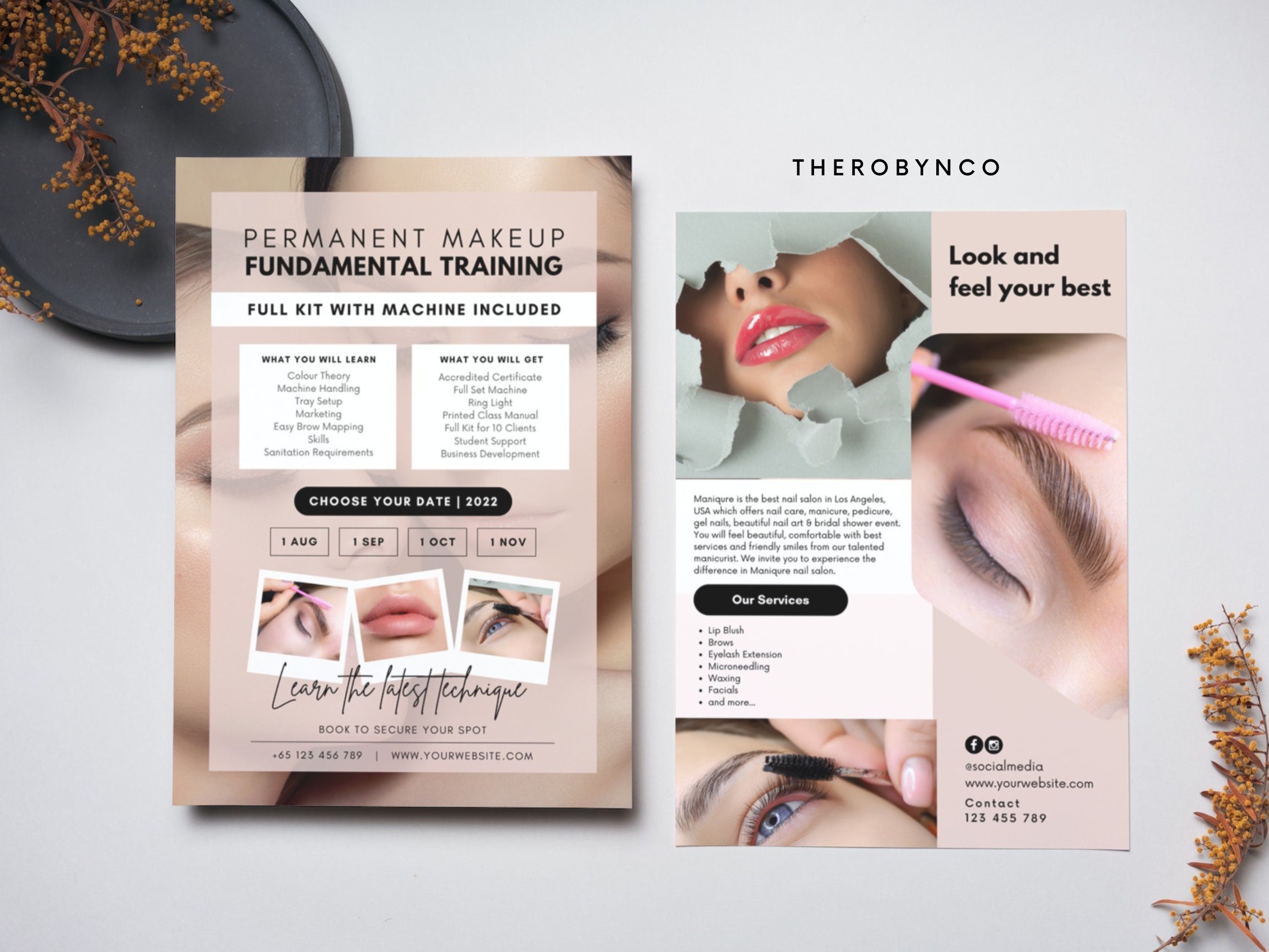 Beauty Flyer Brand Awareness Templates Training Course Makeup - Etsy